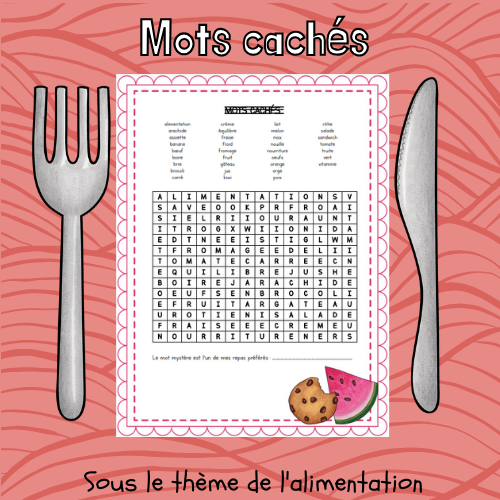 Mots cachés - Alimentation – Créations Carotine