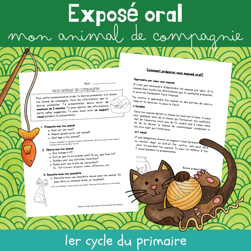 Exposé oral - Mon animal de compagnie – Créations Carotine