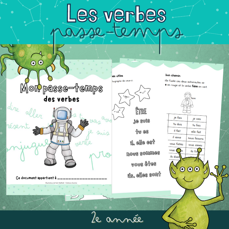 Document Passe-temps - Les verbes (2e) – Créations Carotine