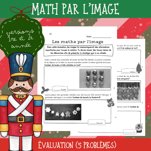 Évaluation - Maths par l'image - Noël (1er cycle) – Créations Carotine