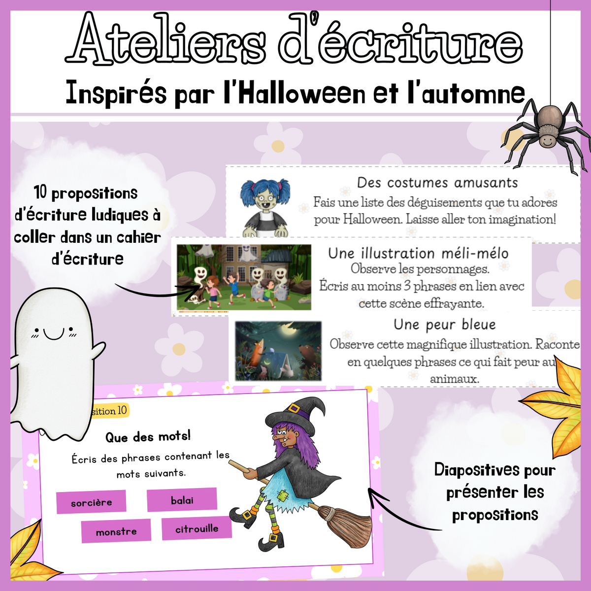 10 Propositions d'écriture - Halloween (octobre) – Créations Carotine