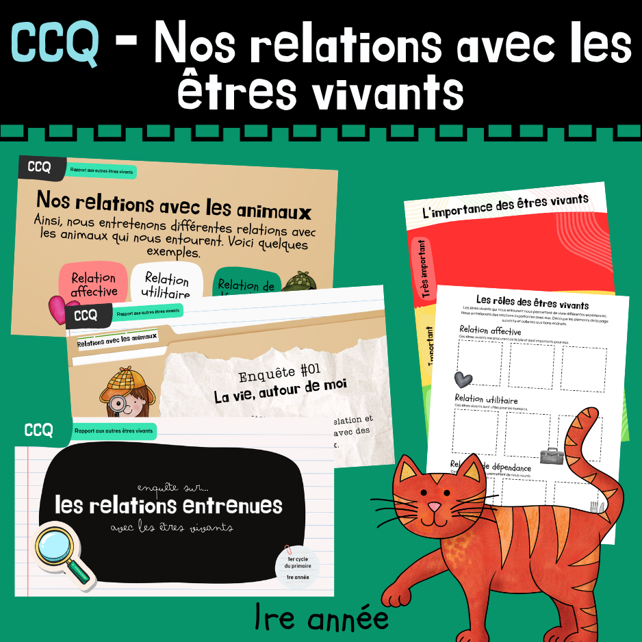 CCQ - Enquête - Êtres vivants et nous (1re) – Créations Carotine