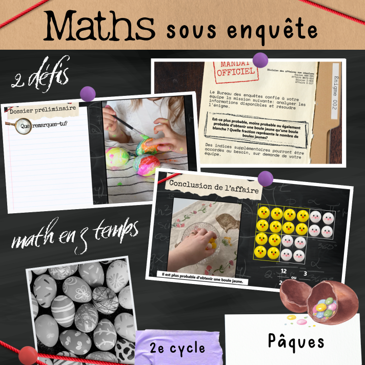 Maths en 3 temps - Pâques (2e cycle) – Créations Carotine