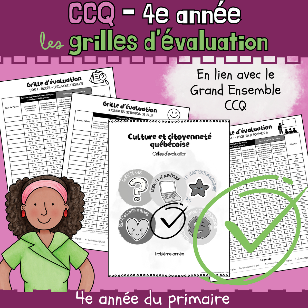 CCQ - Grilles d'évaluation (4e) – Créations Carotine