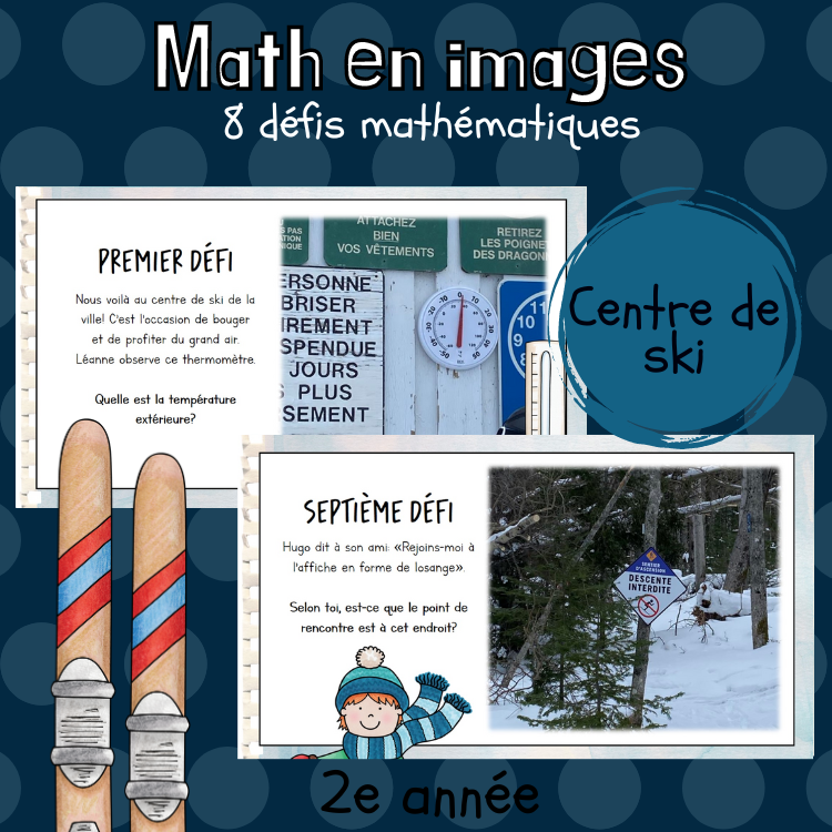 Maths par l'image - Centre de ski (2e) – Créations Carotine